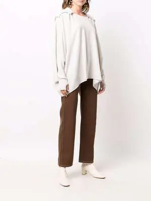 Malo Hooded Draped Cashmere Top