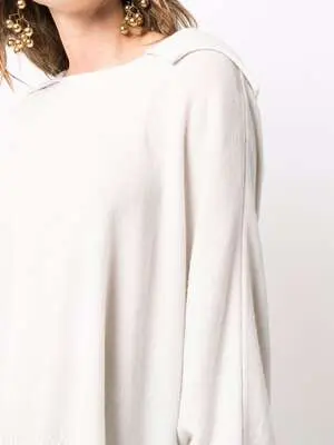 Malo Hooded Draped Cashmere Top