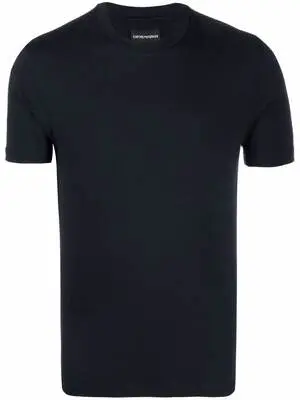 Emporio Armani Round Neck Short-sleeved T-shirt - Blue