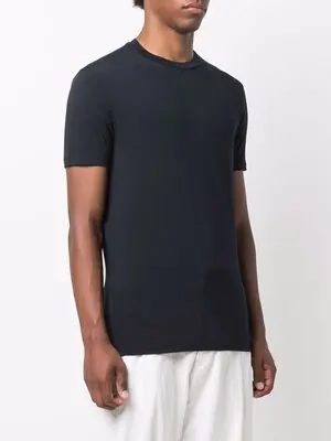 Emporio Armani Round Neck Short-sleeved T-shirt - Blue