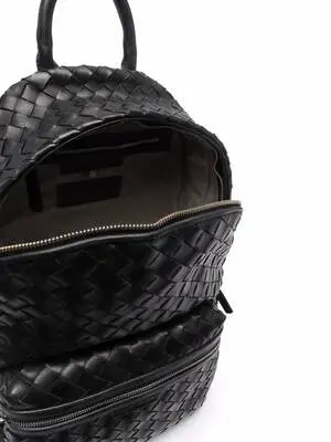Officine Creative Armor Woven Leather Backpack