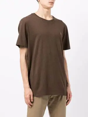 Polo Ralph Lauren Embroidered-logo Short-sleeved T-shirt - Brown