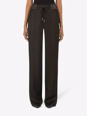 Dolce & Gabbana Twill Palazzo Trousers