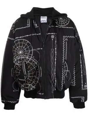 COUNTY OF MILAN Marcelo Burlon Astral-print Bomber Jacket - Black