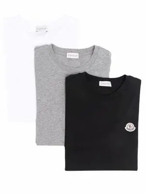 Moncler Logo-patch Three Pack T-shirts