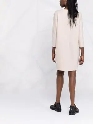 Harris Wharf London Round Neck Dress - Neutrals