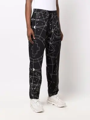 COUNTY OF MILAN All Over Astral Pleated Chinos