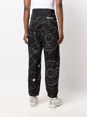 COUNTY OF MILAN All Over Astral Pleated Chinos