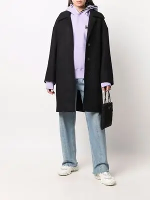Palm Angels Logo-print Oversized Coat