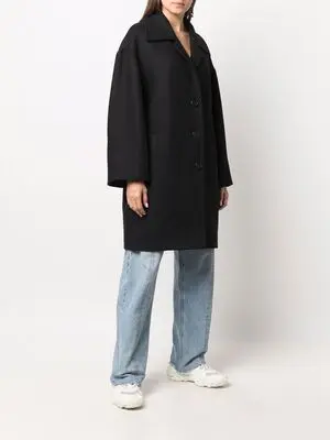 Palm Angels Logo-print Oversized Coat