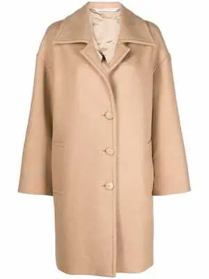 Palm Angels Logo-print Overcoat - Neutrals