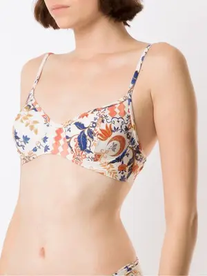 LYGIA & NANNY Cassis Graphic-print Bikini Top