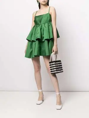 MACGRAW Conversation Mini Dress - Green
