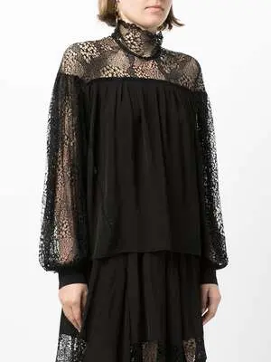 IRO PARIS Digwed Lace-embellished Blouse