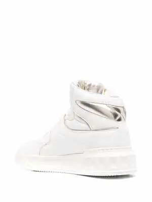 Valentino Garavani Roman Stud-embellished Lace-up Sneakers - White