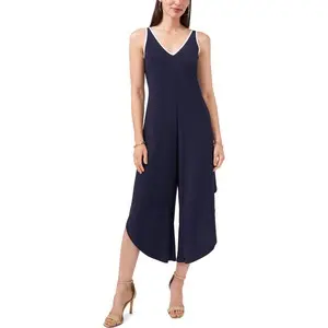 Chaus Genie Sleeveless Wide Leg Jumpsuit - Navy
