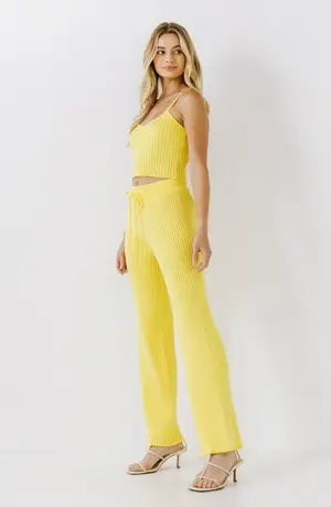 Endless Rose Ribbed Drawstring Pants