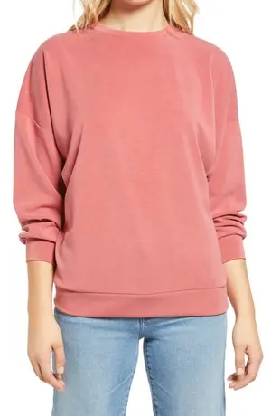 MAVI Regular-Fit Crewneck Sweatshirt Garnet Rose