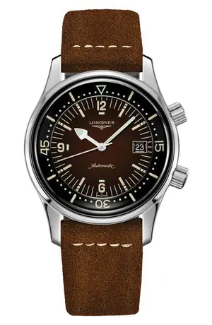 LONGINES Longines Legend Diver Automatic Strap Watch Brown
