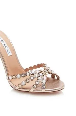 AQUAZZURA Tequila Crystal Sandal - Copper