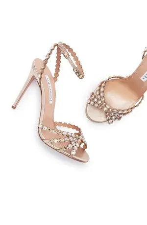 AQUAZZURA Tequila Crystal Sandal - Copper