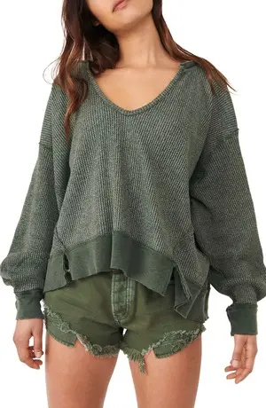 Free People We The Free Buttercup Oversize Thermal Top