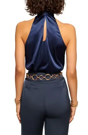 Ramy Brook Lori Stretch Silk Halter Top