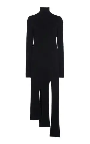 Bottega Veneta Ribbed Knit Mini Dress - Black