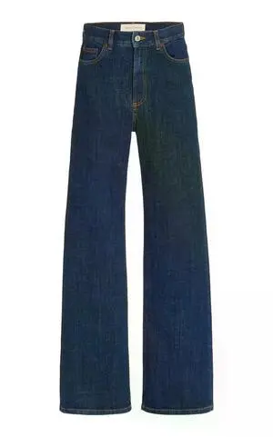 JEANERICA Pyramid Stretch High-rise Flared-leg Jeans - Blue