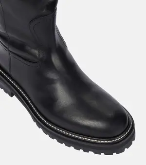 JIMMY CHOO Yomi Shearling-lined Leather Boots