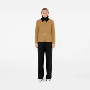 Burberry Quilted Barn Jacket - Camel Brown