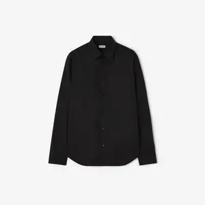 Burberry Slim Fit Cotton Shirt - Black