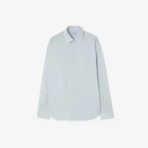 Burberry Slim Fit Cotton Shirt - Light Blue