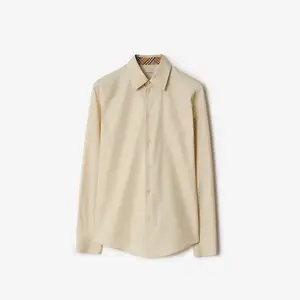 Burberry Slim Fit Cotton Shirt Nutmeg