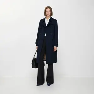 Burberry Long Chelsea Heritage Trench Coat - Coal Blue