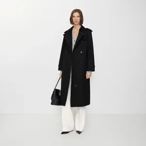 Burberry Long Waterloo Heritage Trench Coat - Black