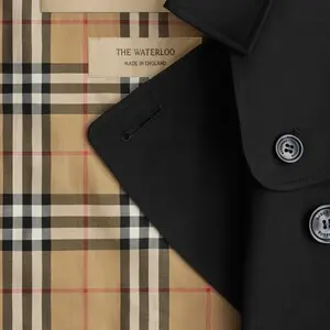 Burberry Long Waterloo Heritage Trench Coat - Black