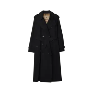 Burberry Long Waterloo Heritage Trench Coat - Black