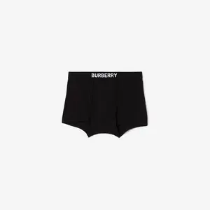 Burberry Cotton Boxer Shorts - Black