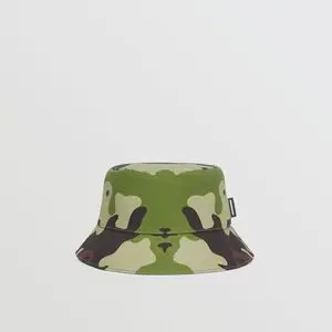 Burberry Camouflage Print Cotton Bucket Hat