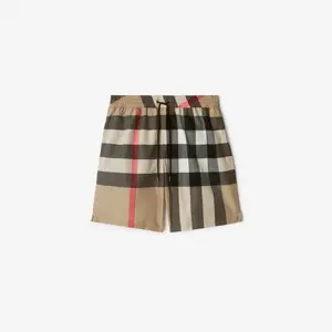 Burberry Check Swim Shorts - Archive Beige