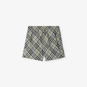 Burberry Check Swim Shorts Lichen