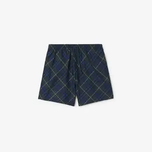Burberry Check Swim Shorts Midnight