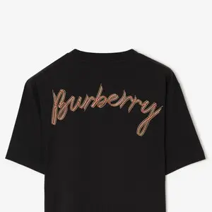 Burberry Logo Cotton T-shirt - Black
