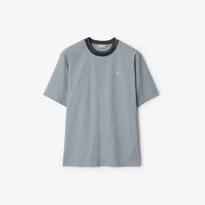 Burberry Logo Cotton T-shirt Blue Grey
