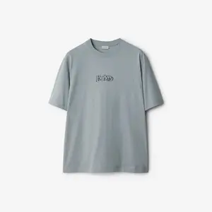 Burberry Logo Cotton T-shirt Blue