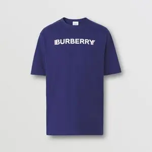 Burberry Logo Cotton T-shirt Bright Blue