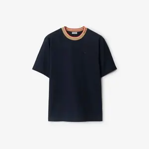 Burberry Logo Cotton T-shirt Navy