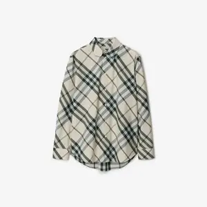 Burberry Classic Fit Check Cotton Shirt Alabaster