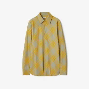 Burberry Classic Fit Check Cotton Shirt Hunter